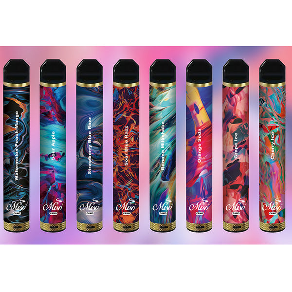 Miso Camo 2200Puffs Colorful Disposable vape Mesh Coil E cigarette Pod ...